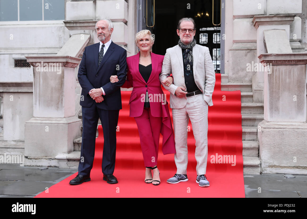 (left to right) Jonathan Pryce, Glenn Close and Bjorn Runge arriving at ...