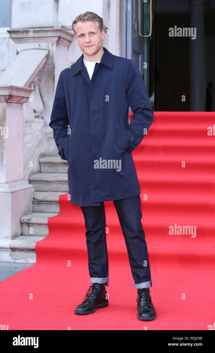 Josh Dylan arriving at the UK premiere of The Wife at Somerset House in ...