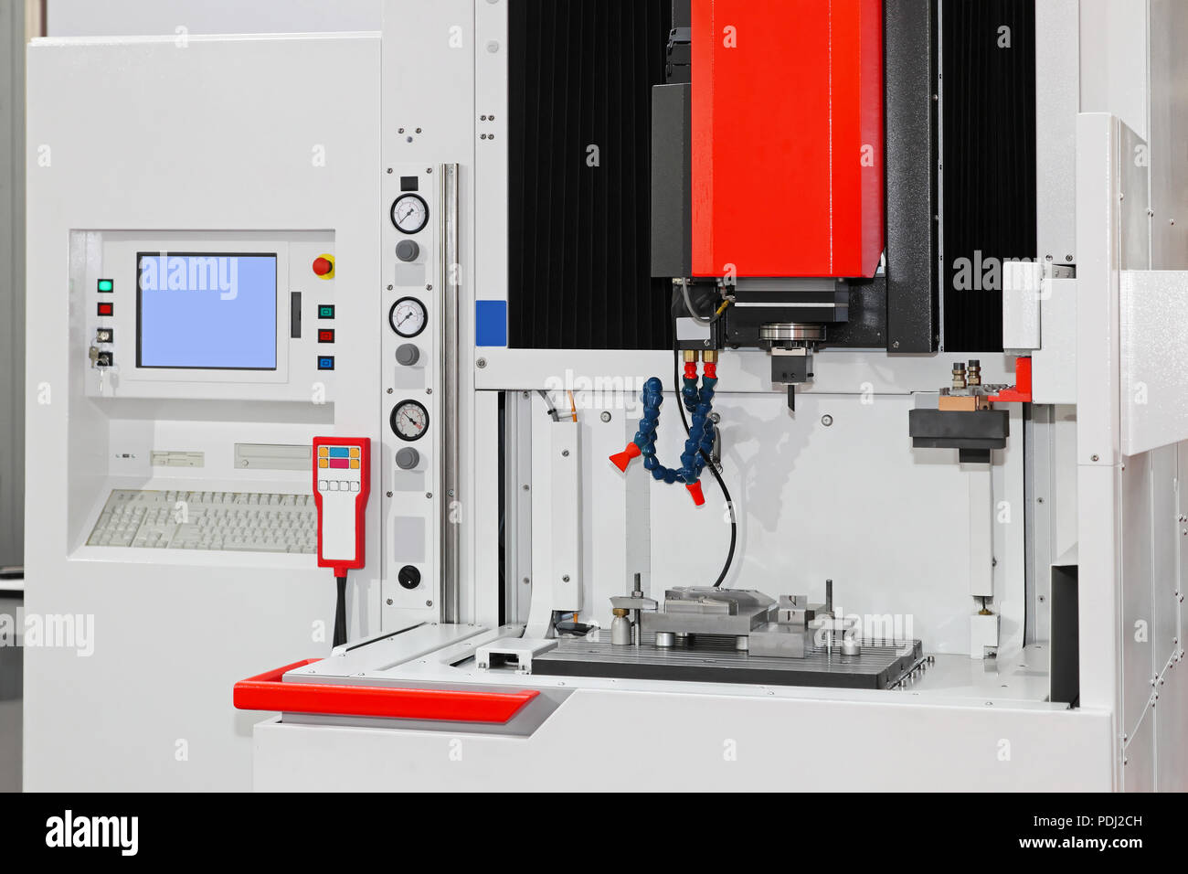 Metal machining equipment with high precision tools Stock Photo - Alamy