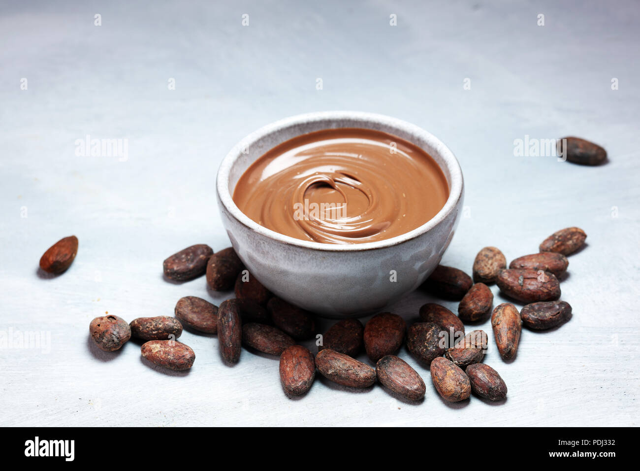 Melting chocolate, melted delicious chocolate for praline icing ...