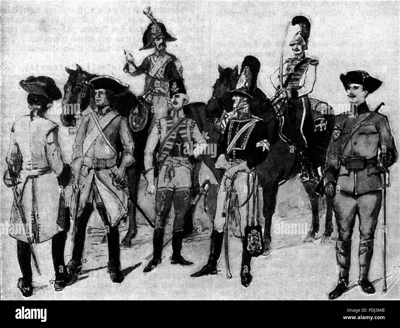 Dragoon uniform dragoons uniforms Black and White Stock Photos & Images ...