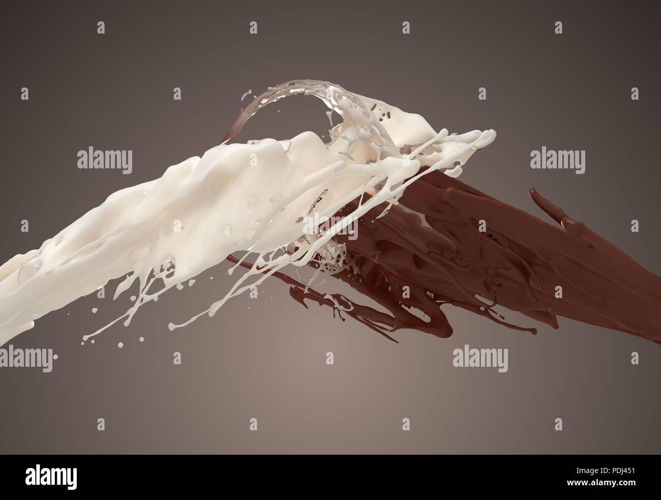 Realistic liquid milk chocolate hi-res stock photography and images - Alamy