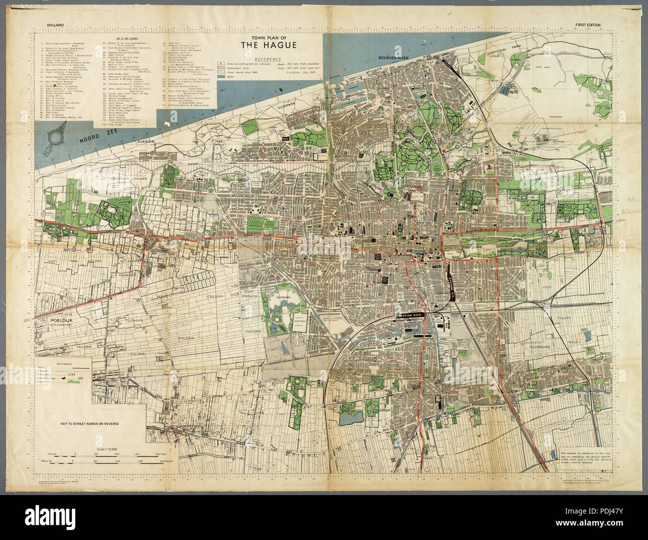 359 Town Plan of The Hague, First edition (1944), War Office Stock ...