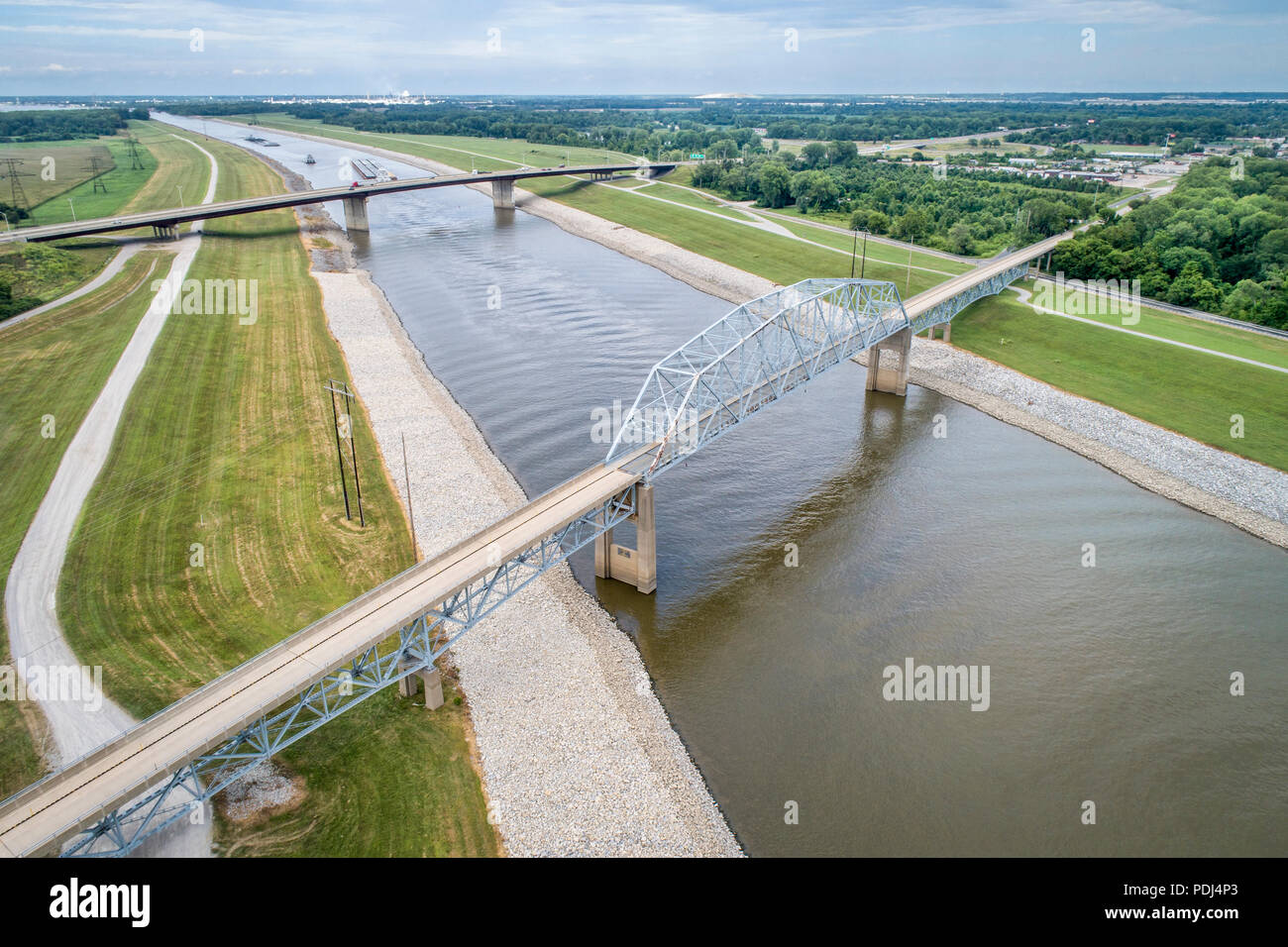 Chain Of Rocks Bridge Mississippi River Stock Photos & Chain Of Rocks ...