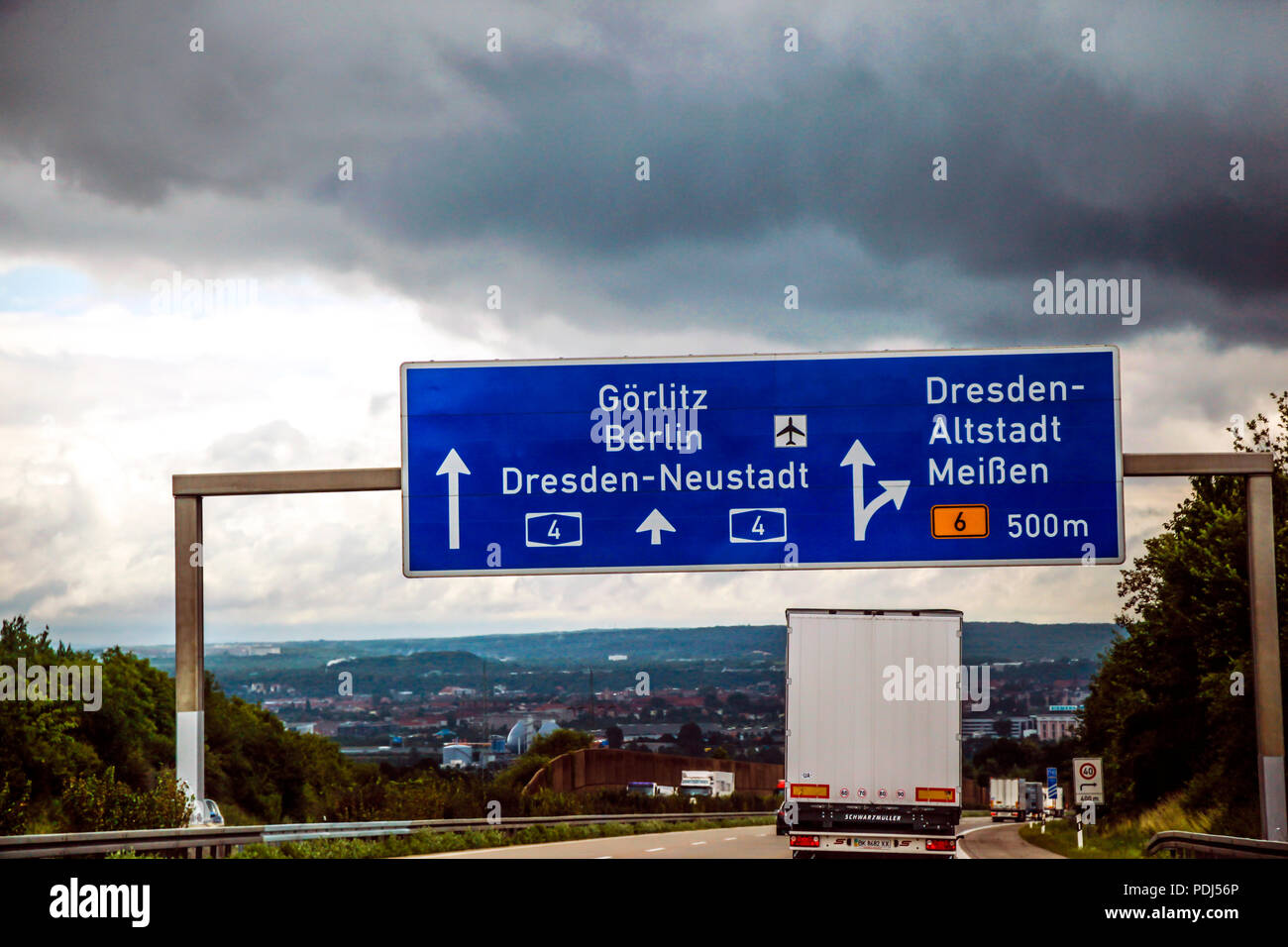 Autobahn sign hi-res stock photography and images - Alamy