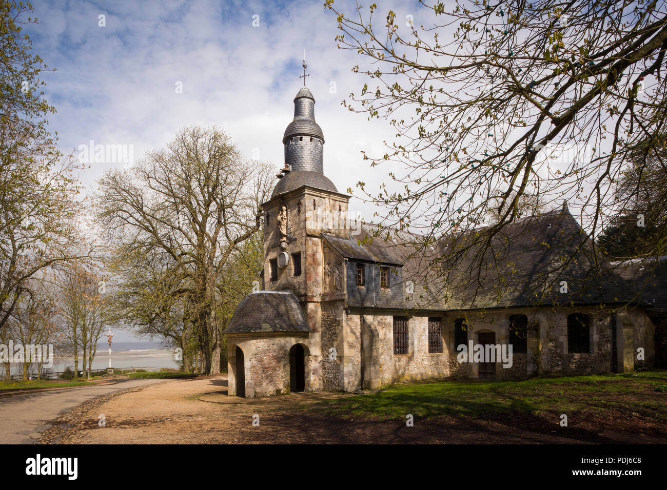 The Chapel of Notre Dame de Grace on the Cote de Grace above Honfleur ...