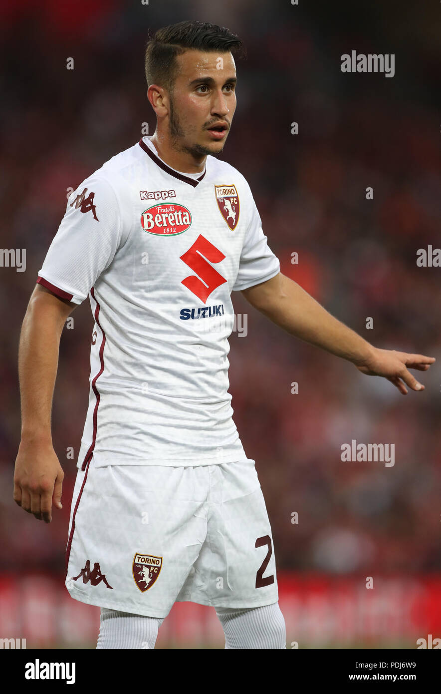 Torino's Alejandro Berenguer during the pre-season match at Anfield ...
