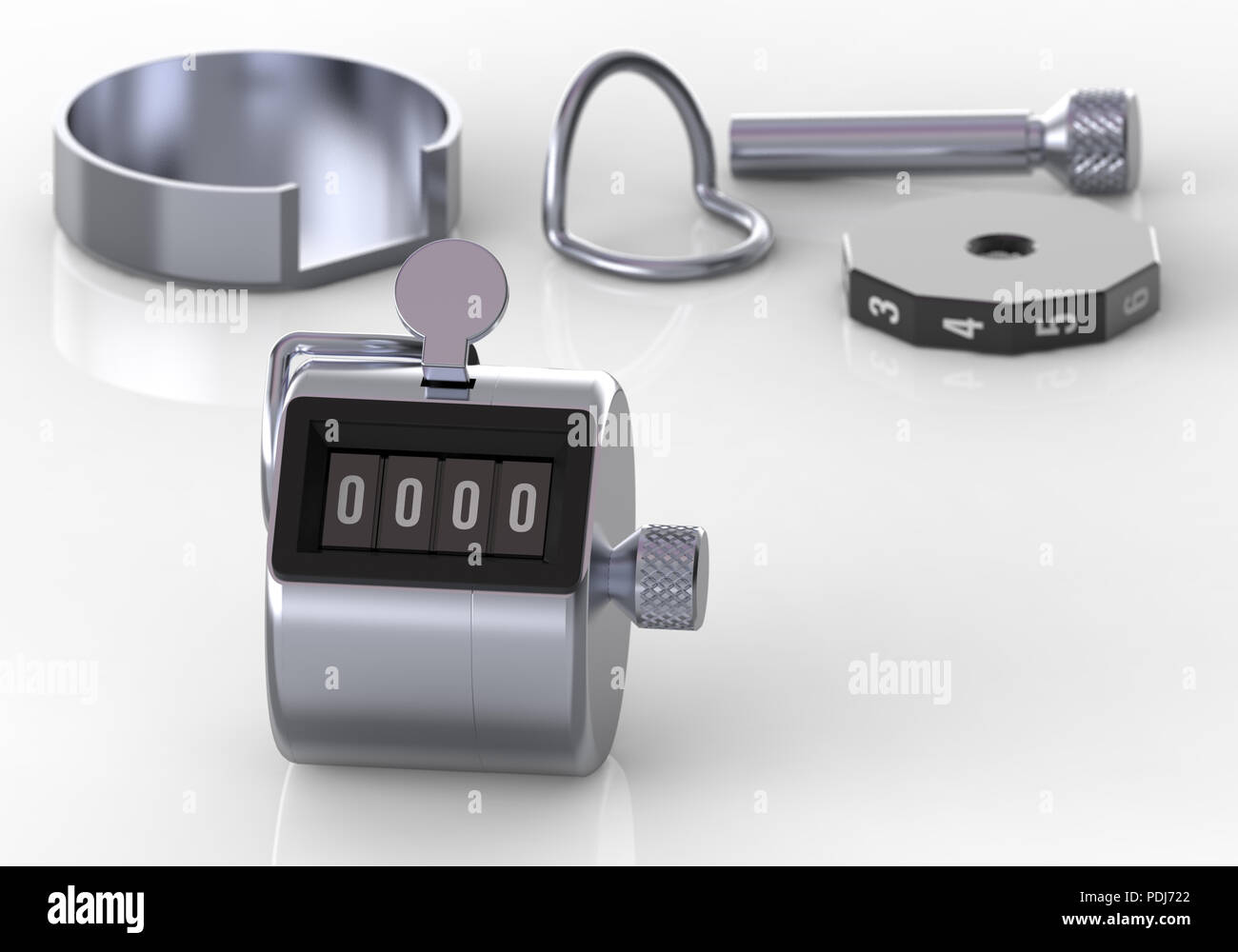 Tally counter with parts Stock Photo - Alamy