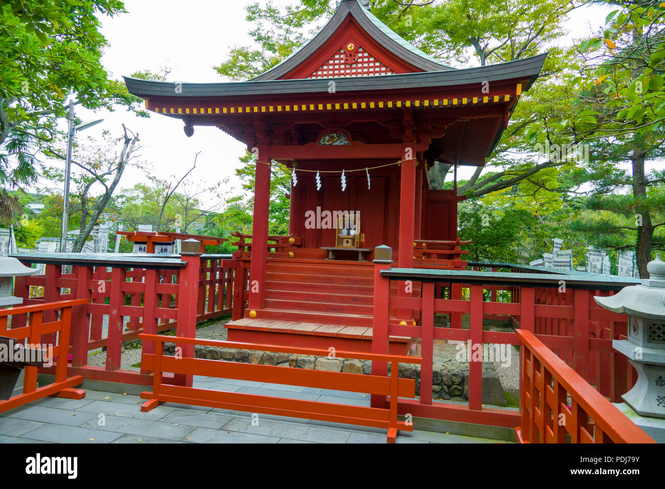Small decorative Pagoda Jorenji Temple Kamakura Tokyo Japan Asia Stock ...
