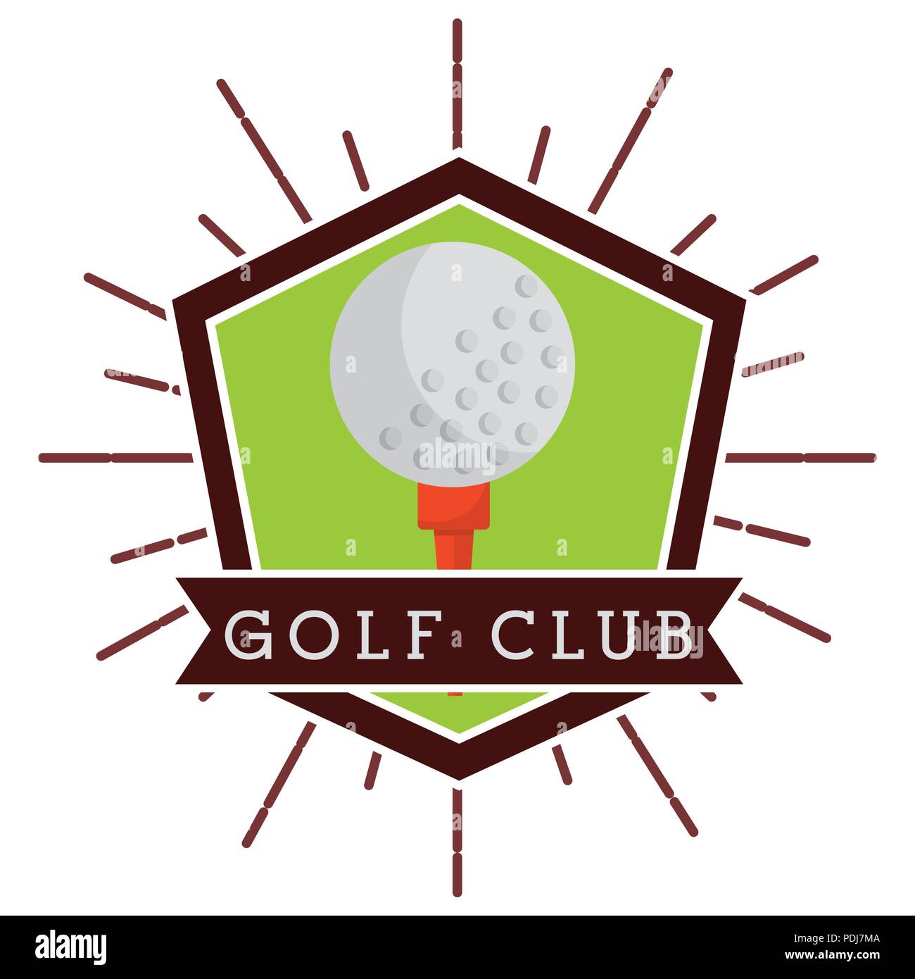 ball golf club sport competition label Stock Vector Image & Art - Alamy