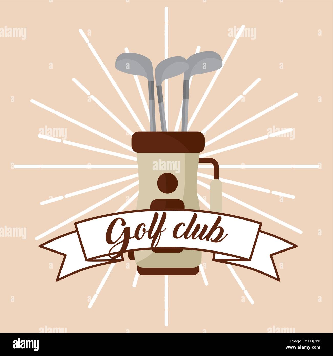 Golf club on bag Stock Vector Images - Alamy