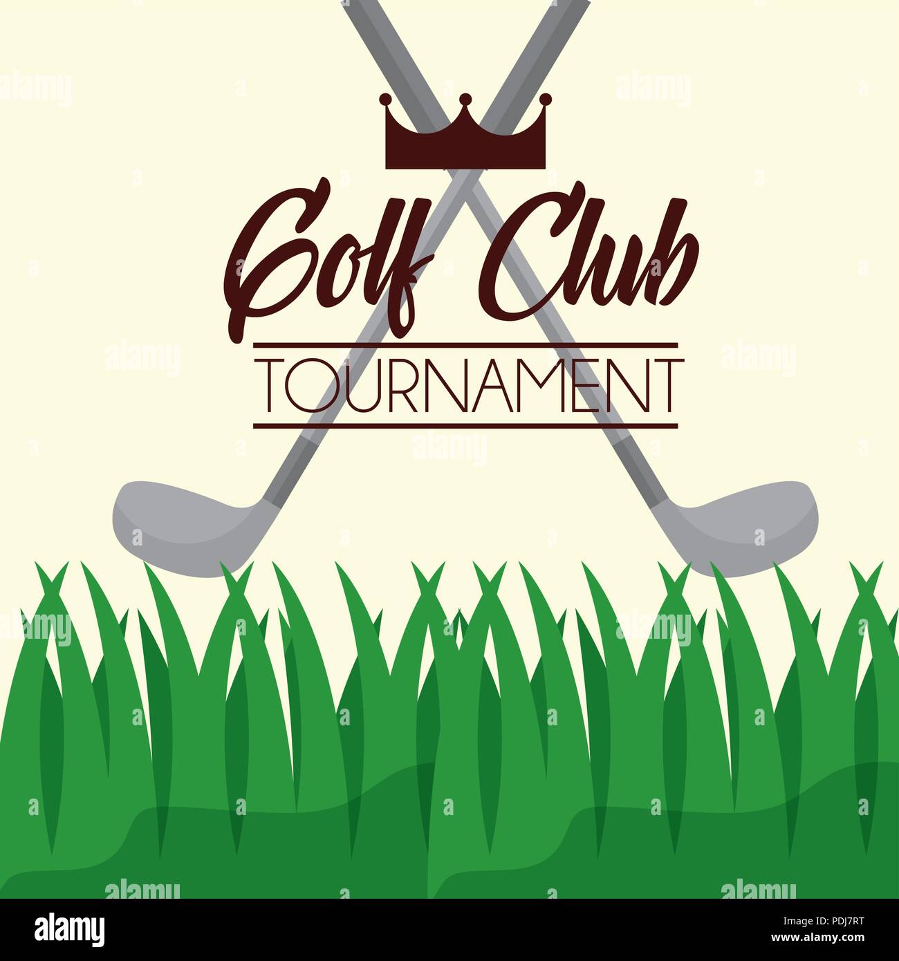 Golf clubs on grass background Stock Vector Images - Alamy