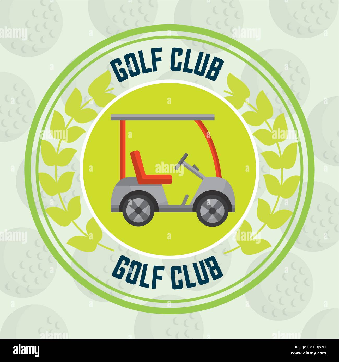 golf club car transport balls background emblem Stock Vector Image ...