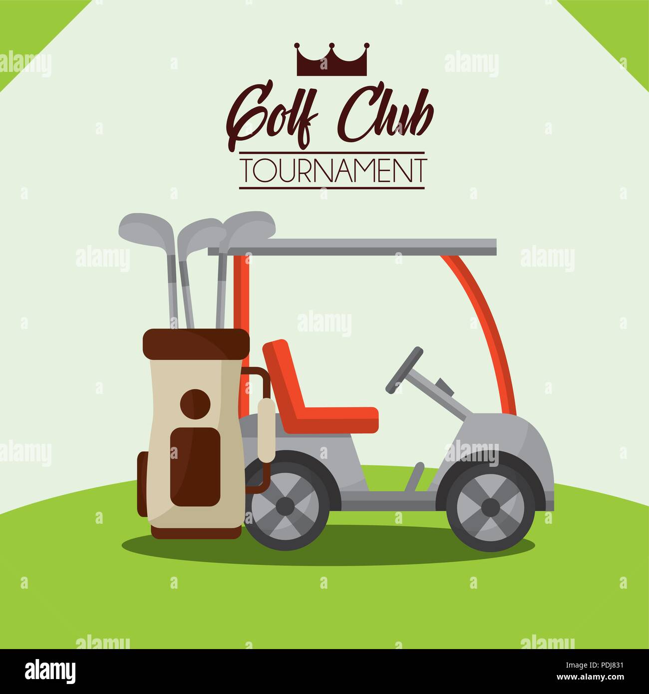 Golf club on bag Stock Vector Images - Alamy