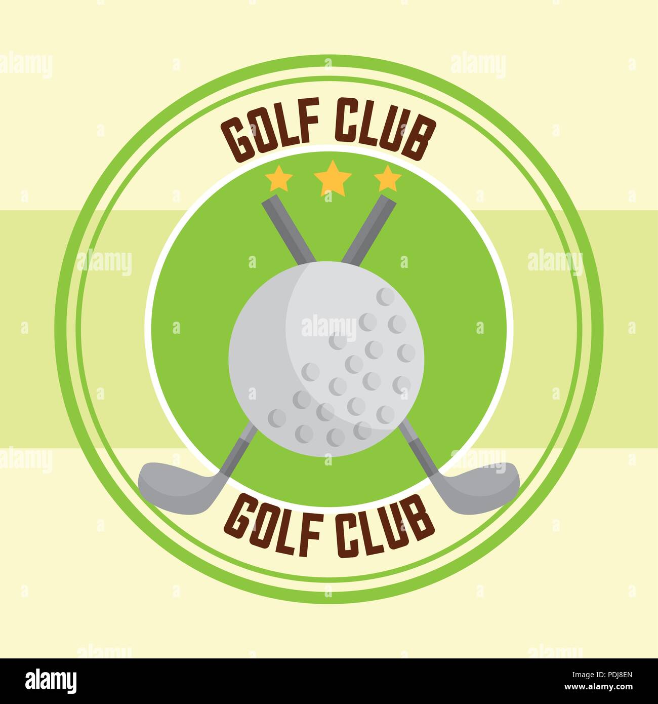 golf clubs ball sport stamp design Stock Vector Image & Art - Alamy