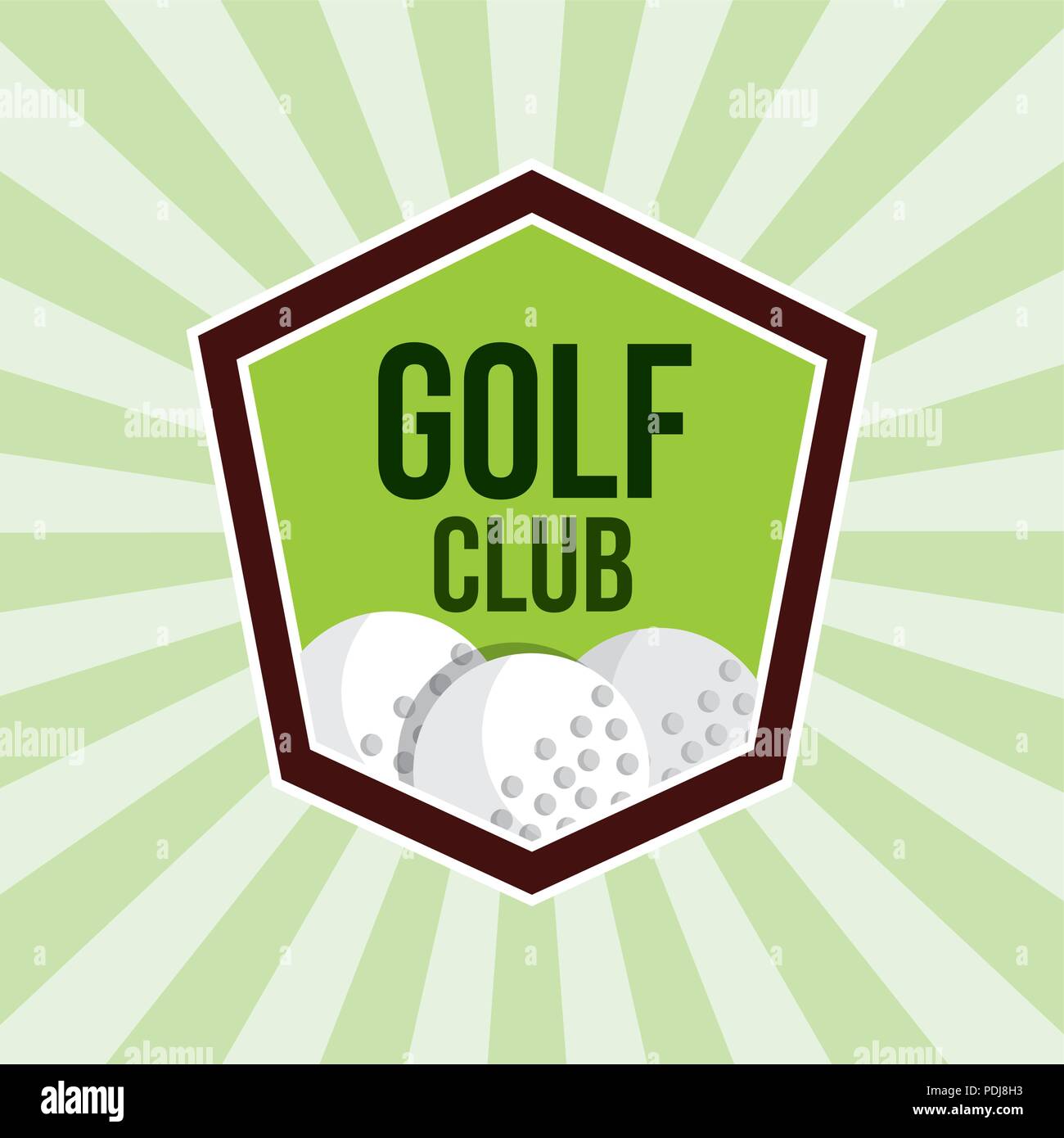 golf club balls sport tournament emblem Stock Vector Image & Art - Alamy