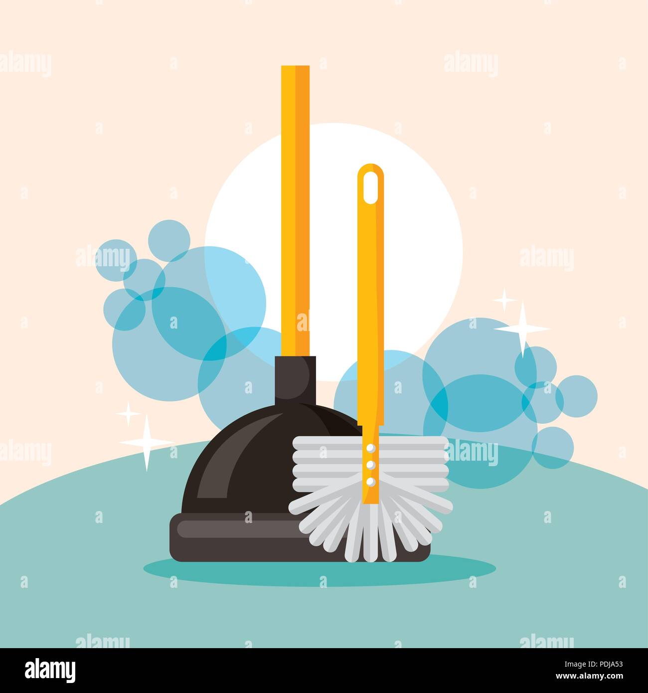 Spring scrubbing Stock Vector Images - Alamy