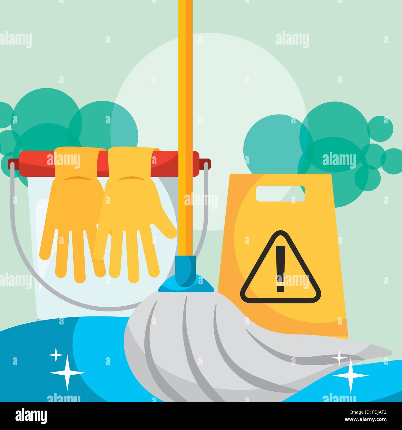 Cleaning spray dust woman Stock Vector Images - Alamy