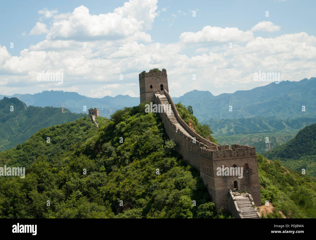 The Great Wall of China at Jinshanling, a popular hiking route and one ...