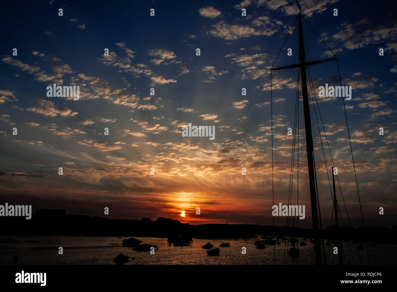 Beautiful Sunset In Devon Stock Photo - Alamy