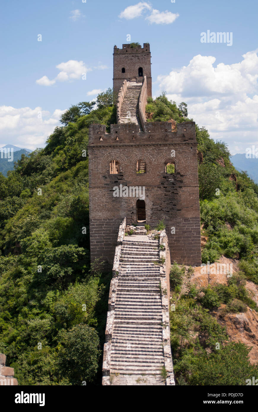 The Great Wall of China at Jinshanling, a popular hiking route and one ...