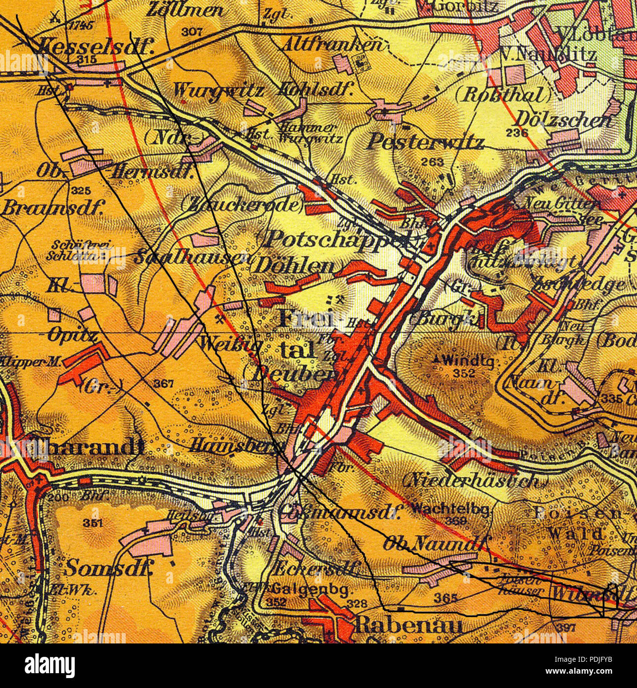 343 Stadtplan Freital um 1930 Stock Photo - Alamy