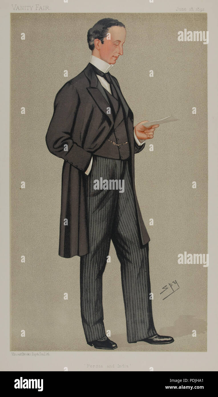 8 George Nathaniel Curzon Vanity Fair 18 June 1892 Stock Photo - Alamy