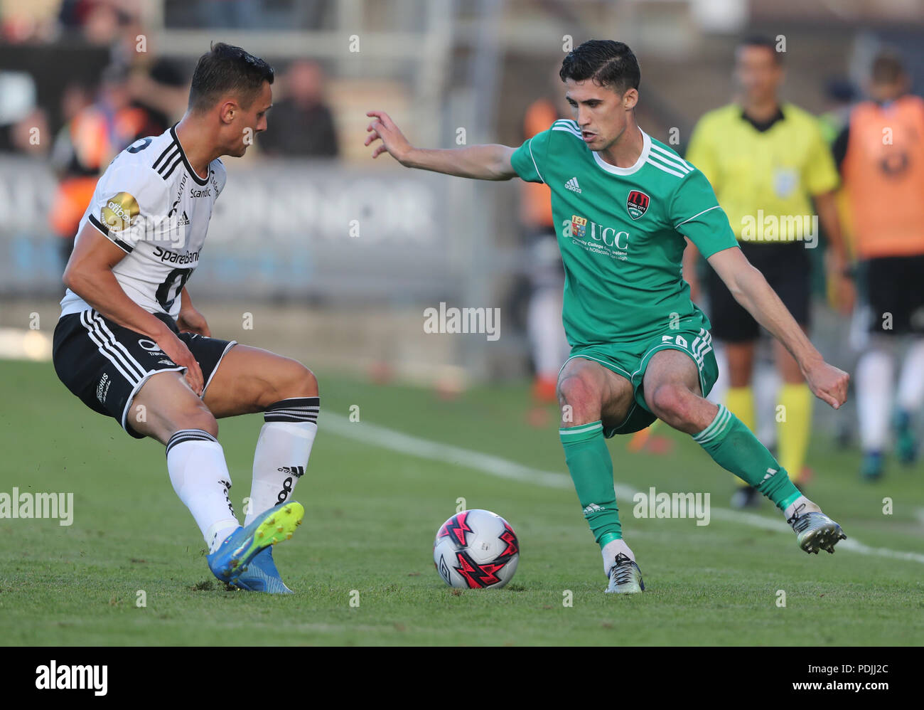 Rosenborg's Jonathan Levi and Cork City's Shane Griffin during the UEFA ...