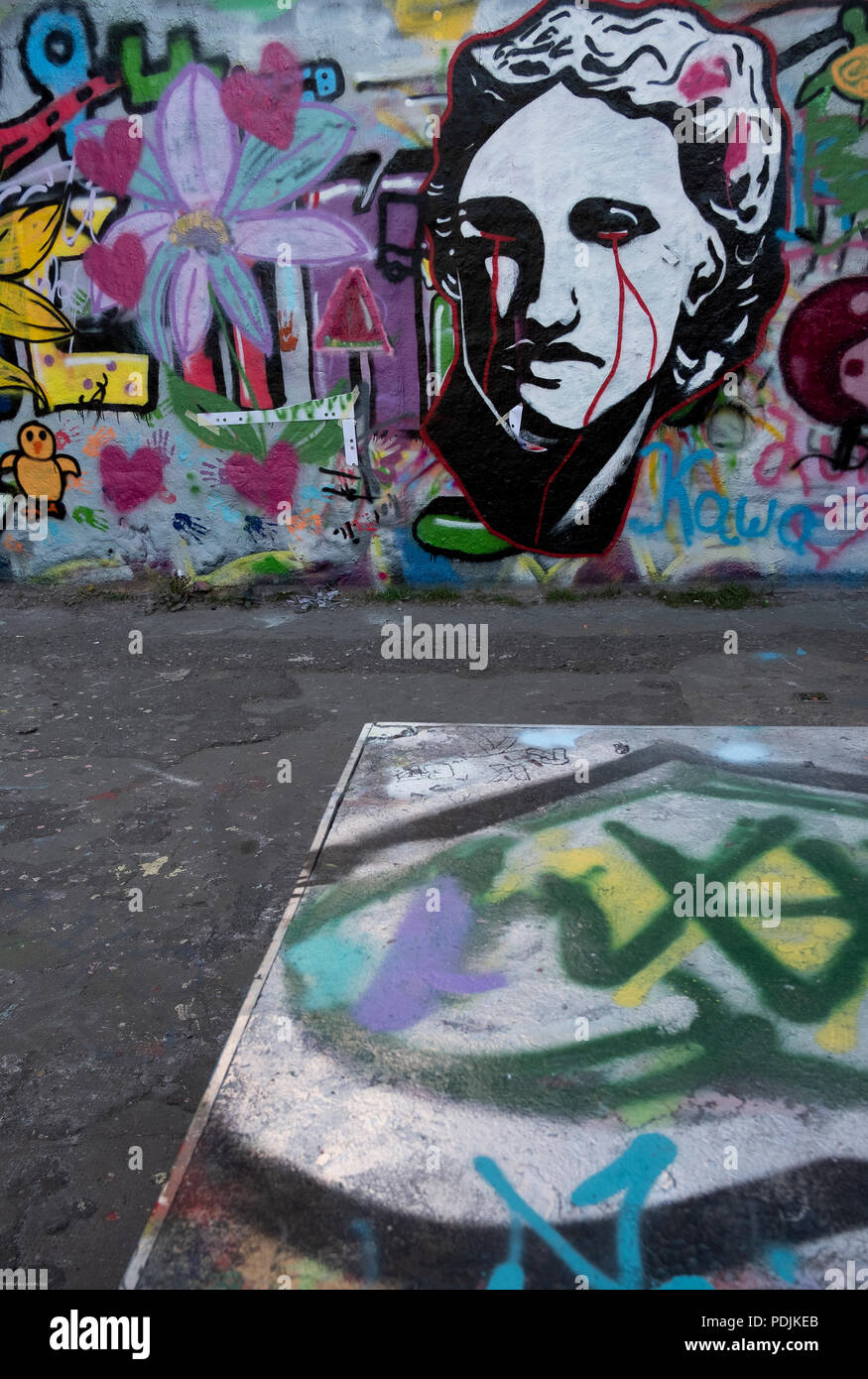 Graffiti in a Cologne outdoor space, Germany Stock Photo - Alamy