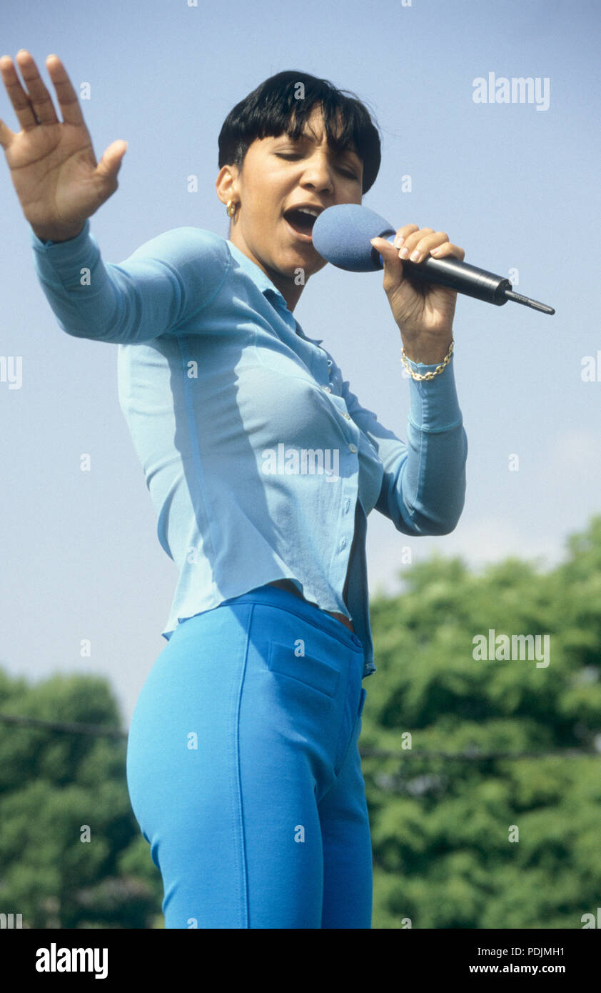 Rozalla Miller BBC Radio 1 one Roadshow Torquay 9 August 1996 Stock ...