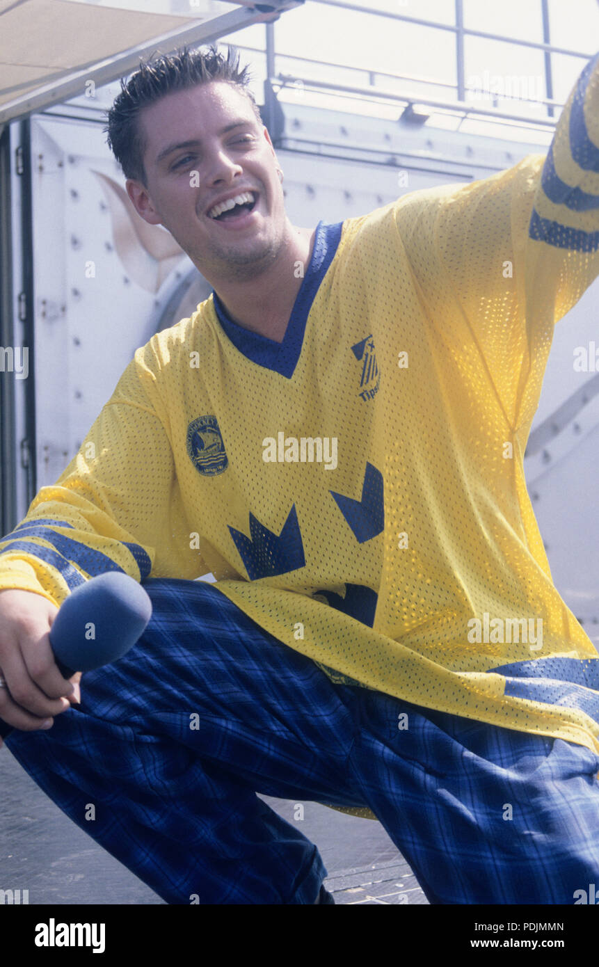 Boyzone BBC Radio 1 One roadshow St Ives 18 August 1995 Stock Photo - Alamy