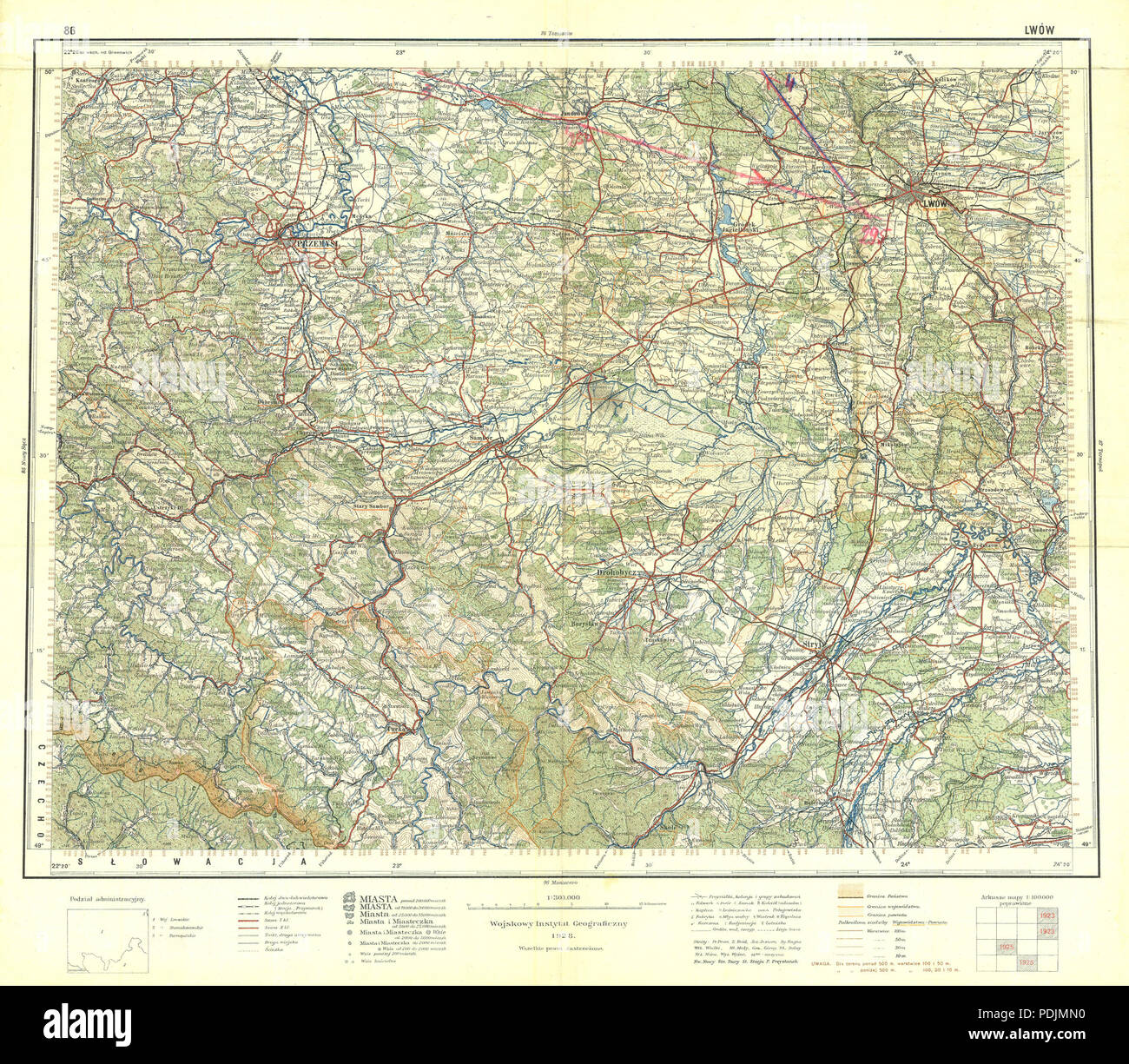 Lwow mapa hi-res stock photography and images - Alamy