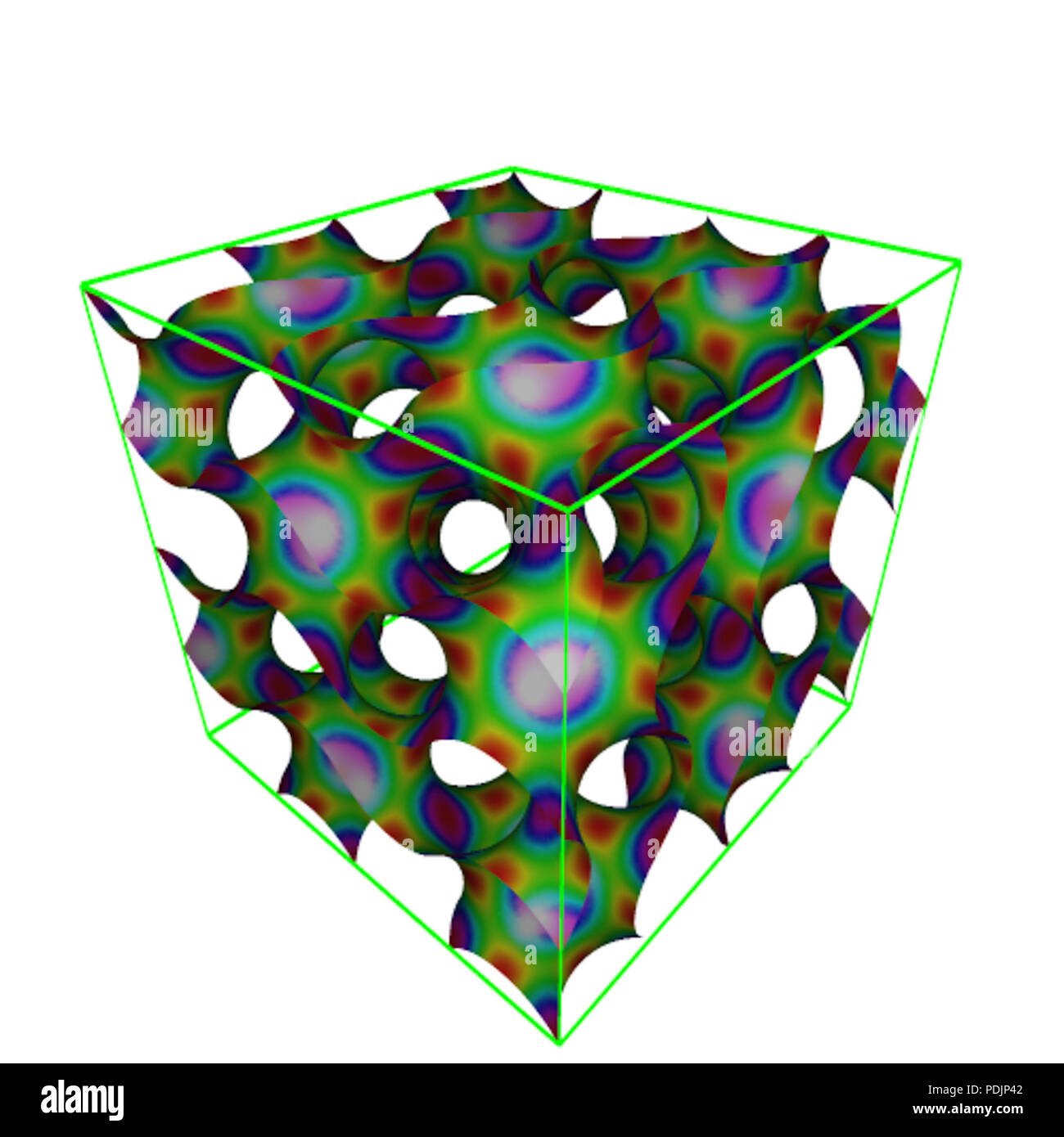 2 Gyroid surface with Gaussian curvature Stock Photo - Alamy