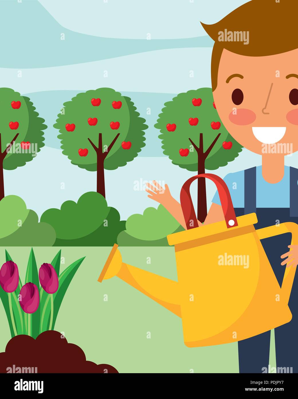 Little tulips Stock Vector Images - Alamy