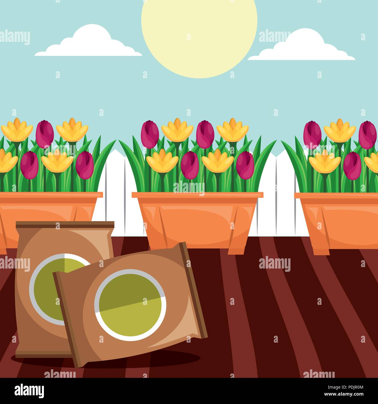 Potting flower Stock Vector Images - Alamy