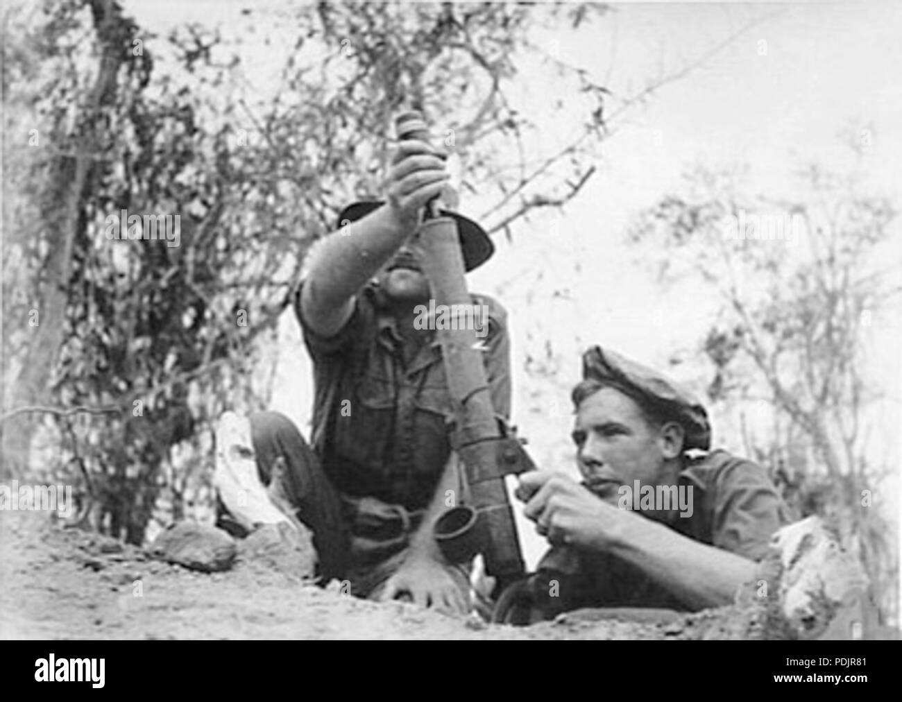 4 2 inch mortar (AWM 094355 Stock Photo - Alamy