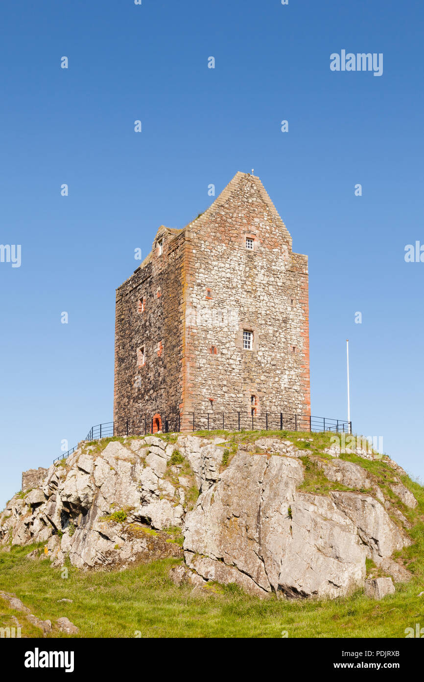 A close up picture of Smailholm tower in the Scottish Borders. The ...