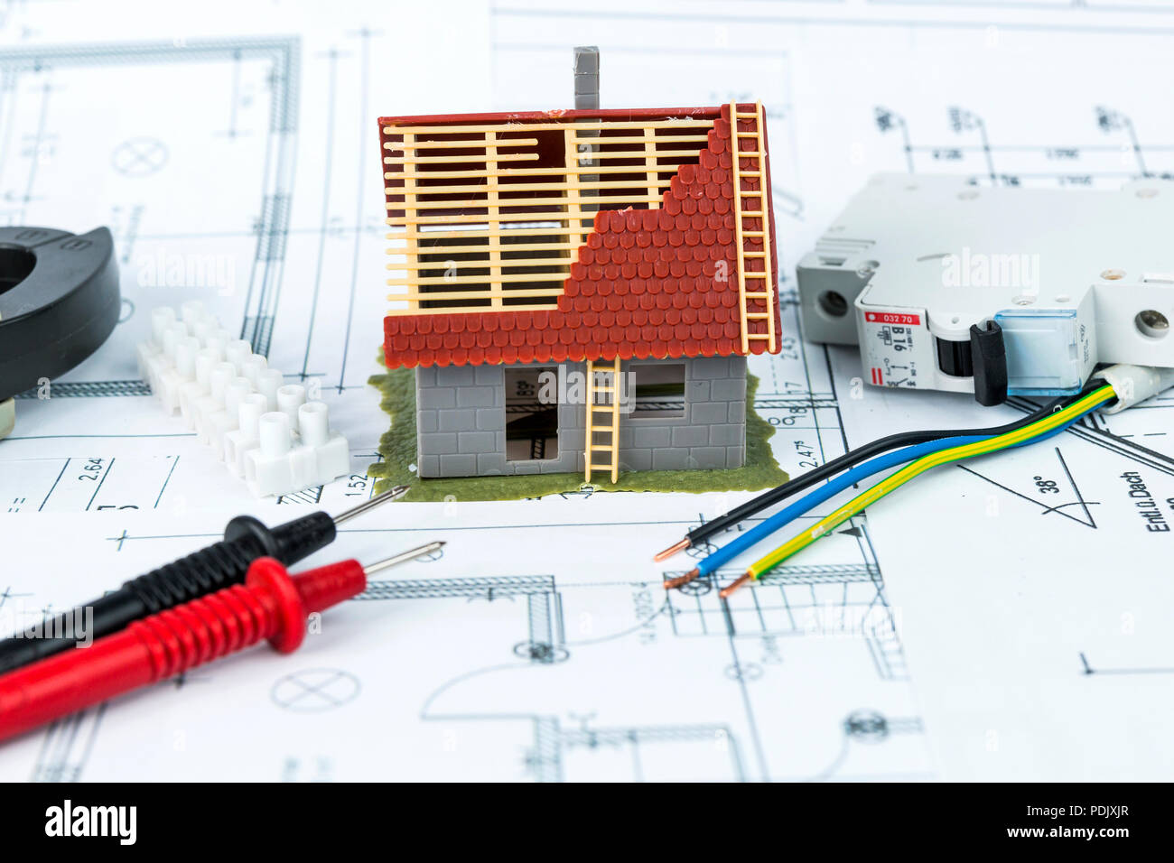 Electrical planning for a house Stock Photo - Alamy