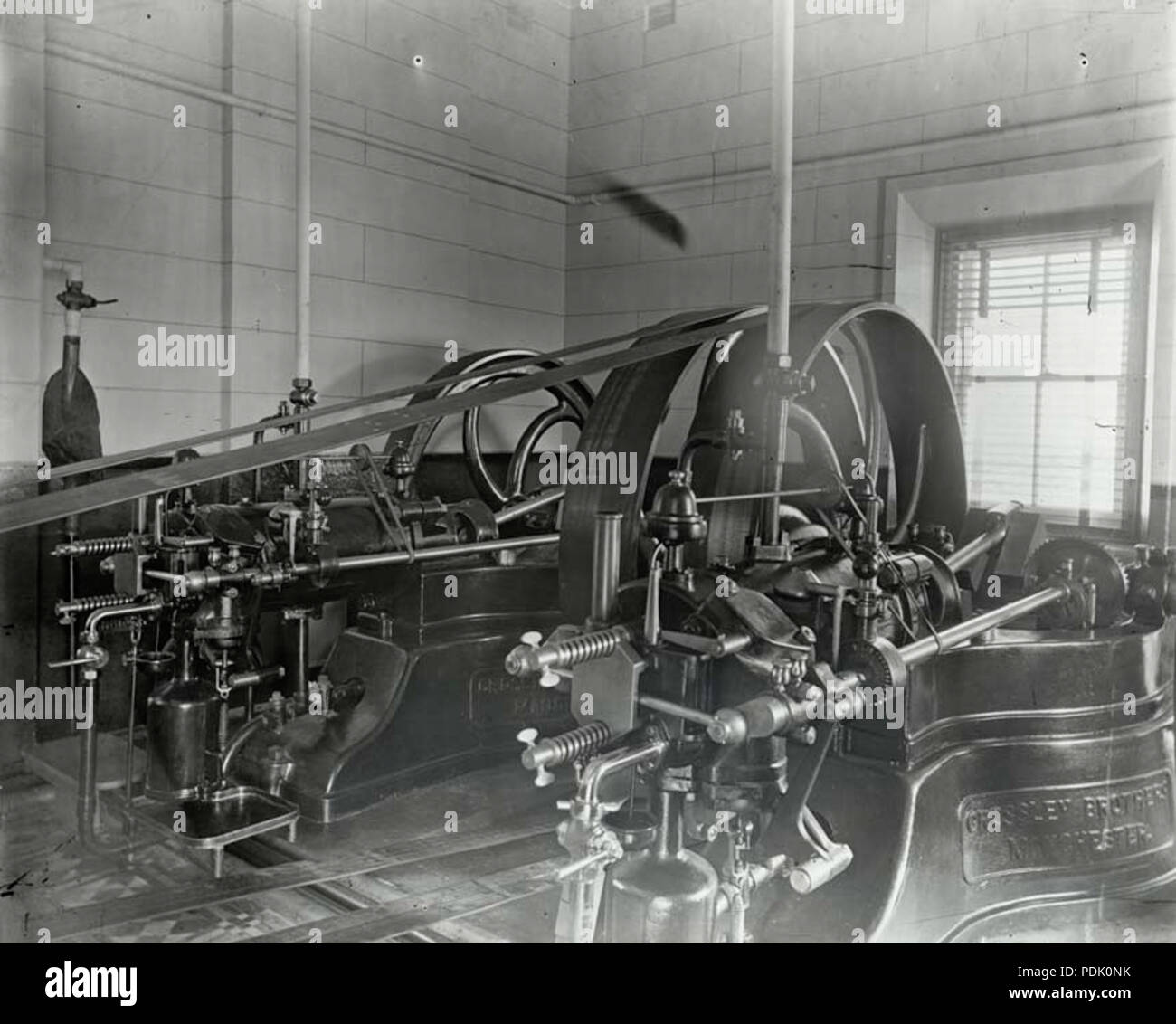 81 Macquarie Lighthouse engine room Crossley coal gas engine Stock ...