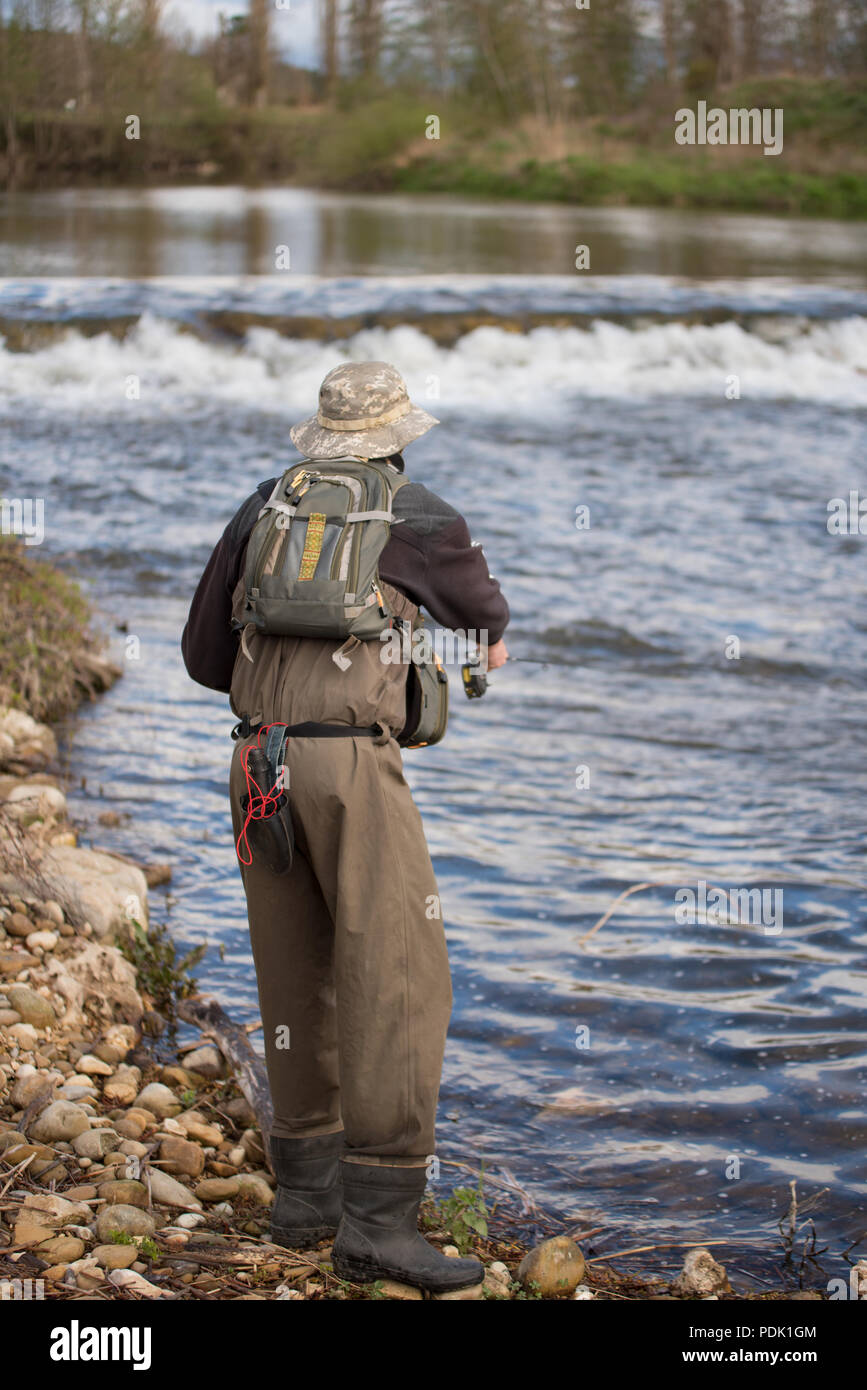 Flyfishing for pike river hi-res stock photography and images - Alamy