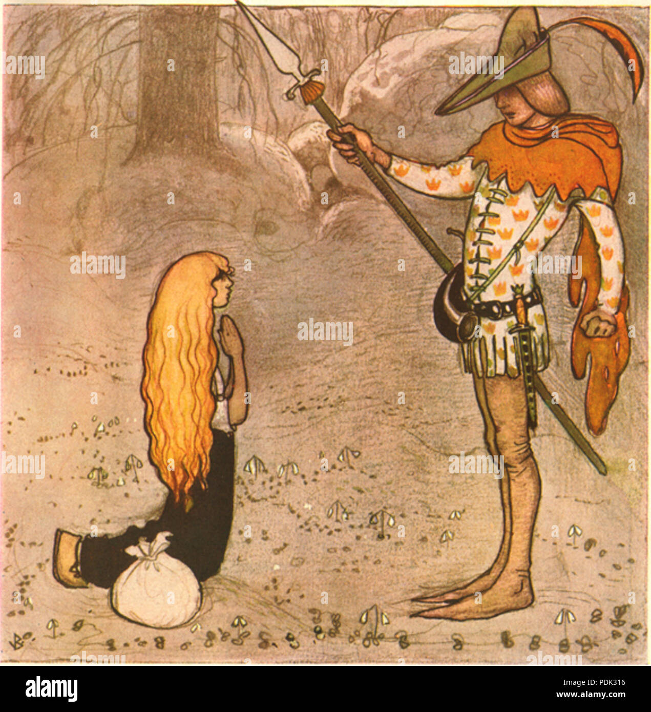 31 Princess Daga 3 by John Bauer 1907 Stock Photo - Alamy