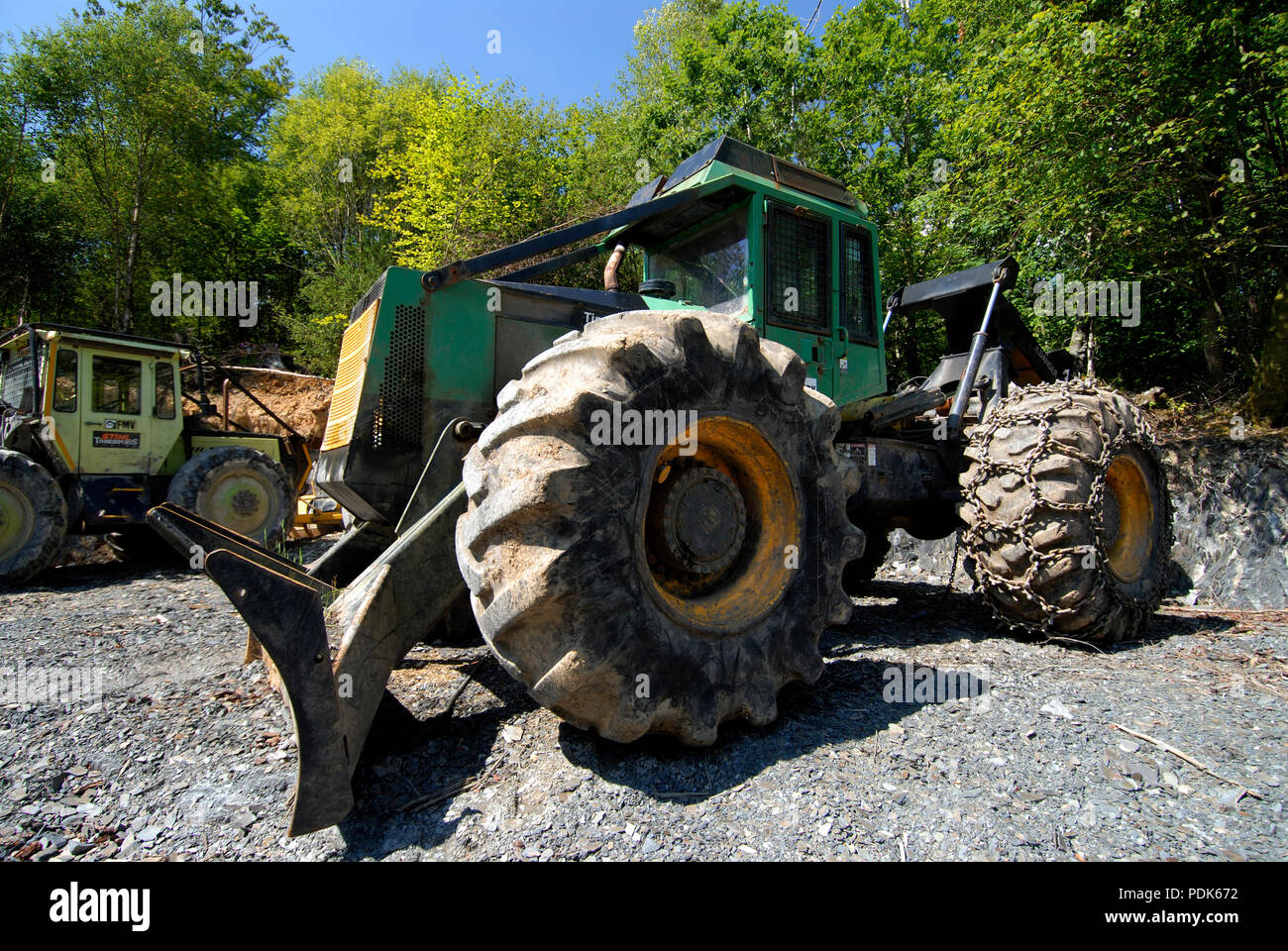 Forestry Operations Mid-Wales, Wales UK Stock Photo - Alamy