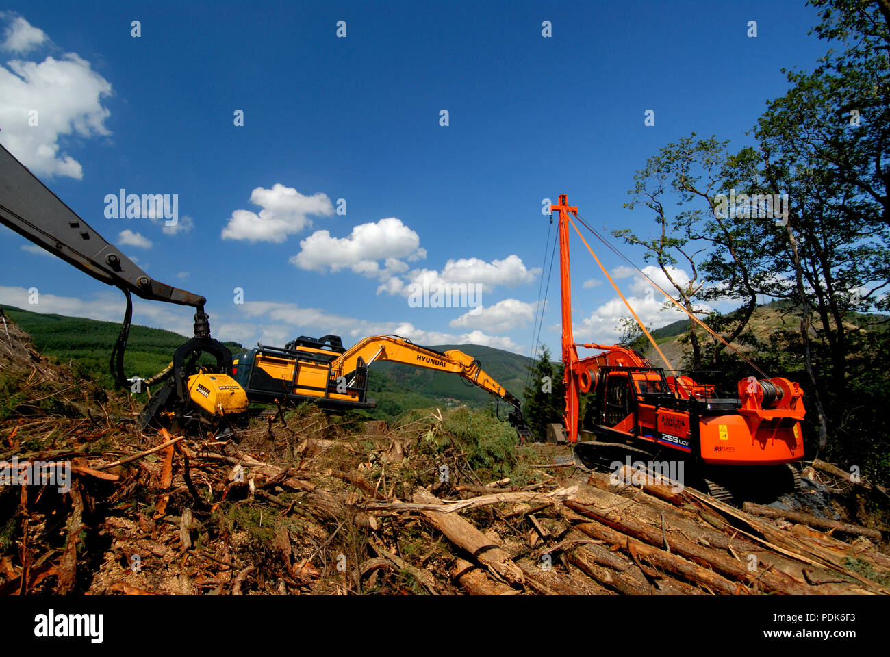 Forestry Operations Mid-Wales, Wales UK Stock Photo - Alamy