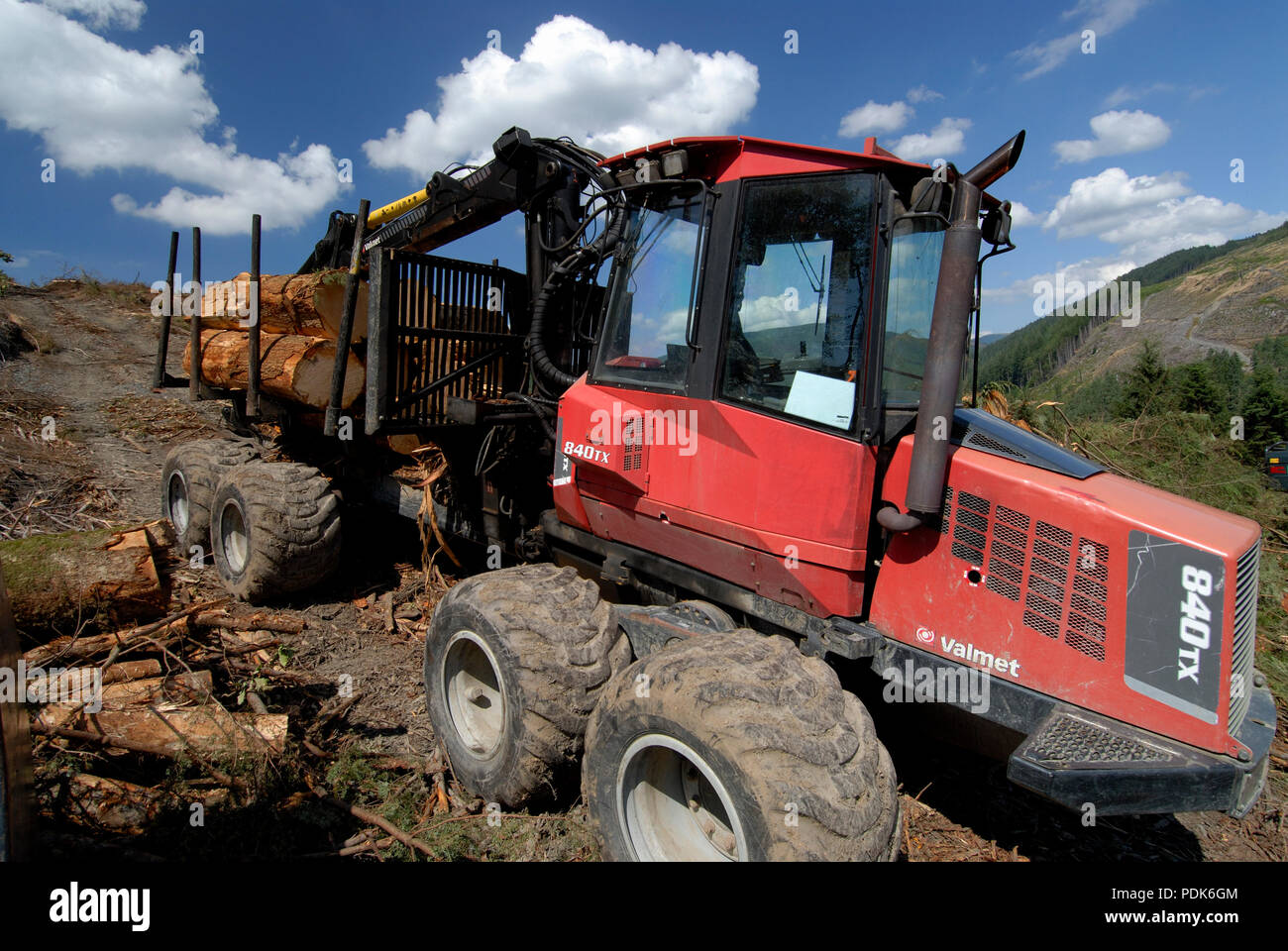 Forestry Operations Mid-Wales, Wales UK Stock Photo - Alamy