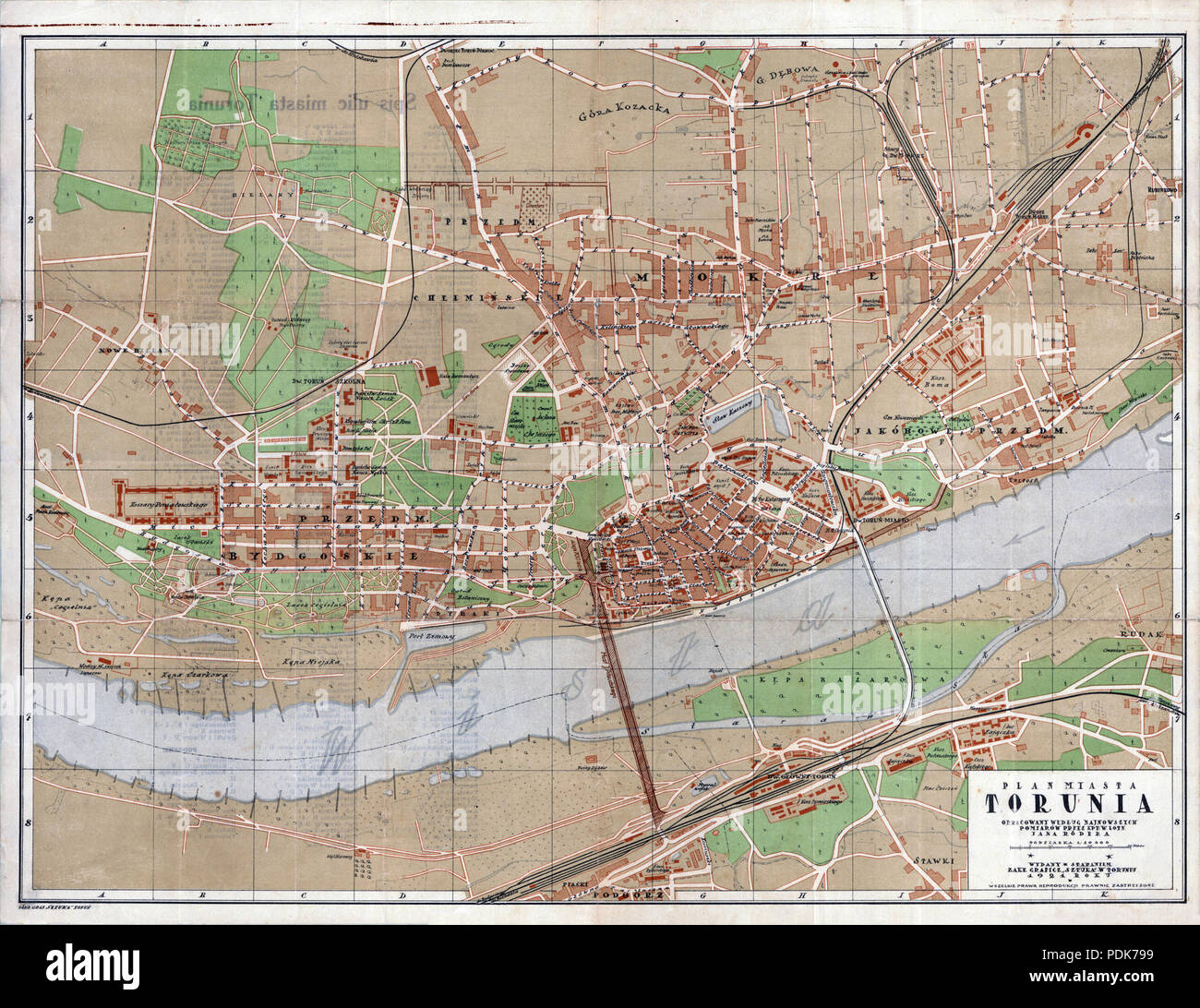217 Map of Torun 1921 Stock Photo - Alamy