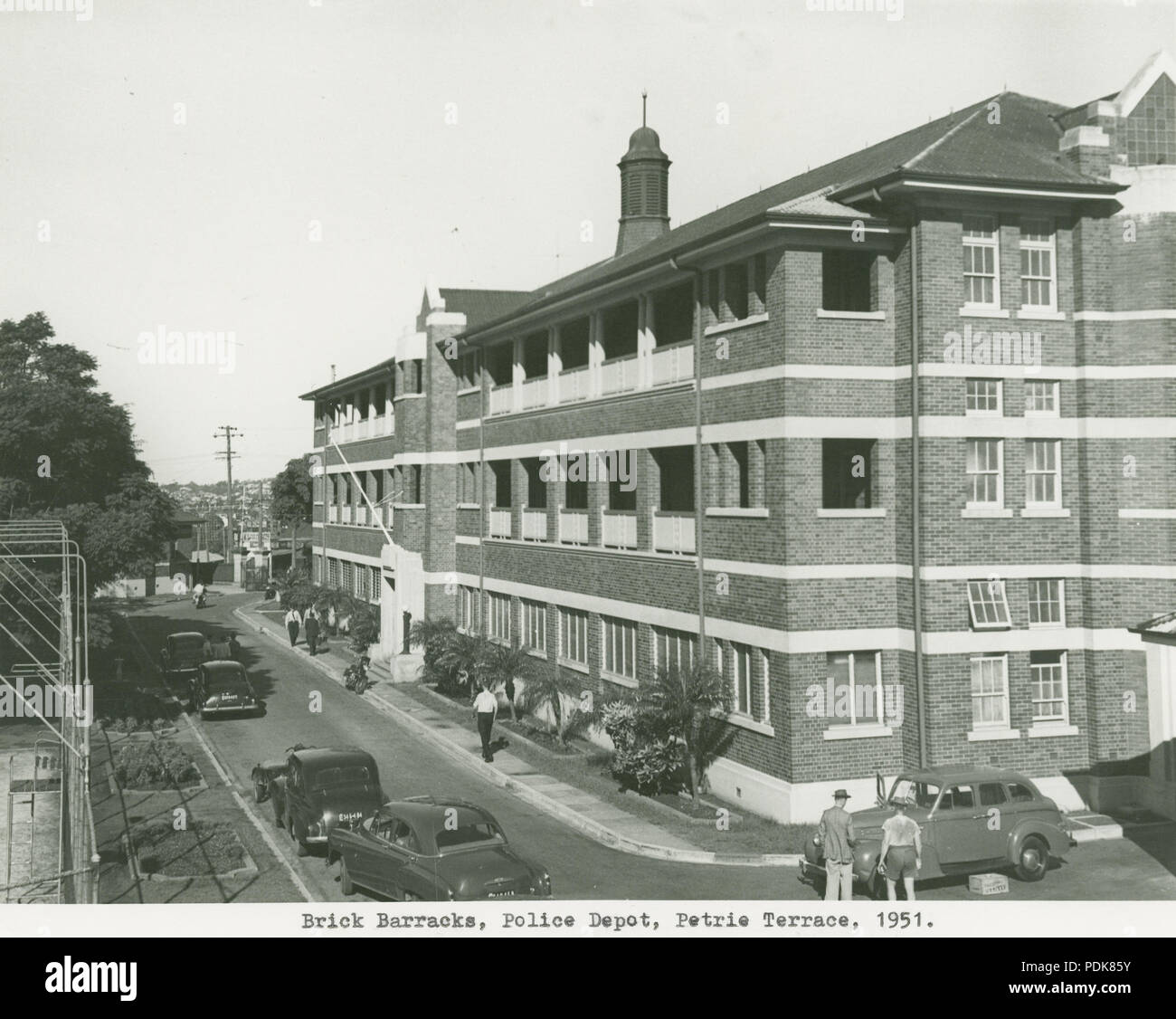318 View of the brick barracks at the police depot on Petrie Terrace in ...