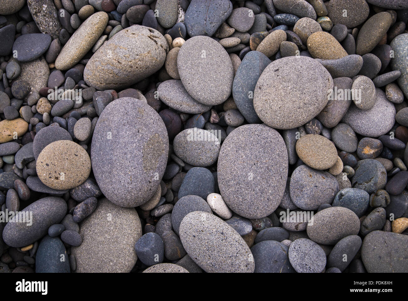 smooth stones on beach Stock Photo - Alamy