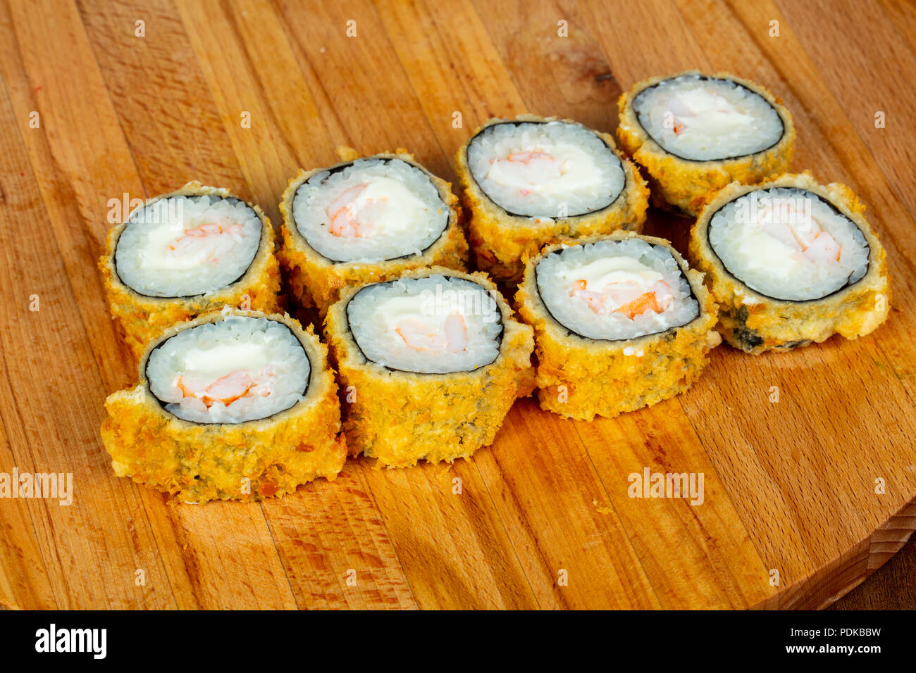 Hot roll with prawn and soft cheese Stock Photo - Alamy