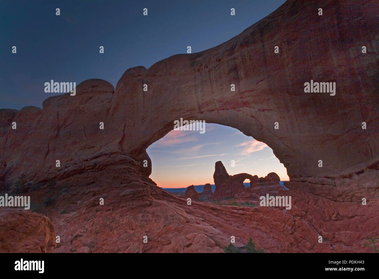The Windows Arches in Arches National Park, Utah Stock Photo - Alamy