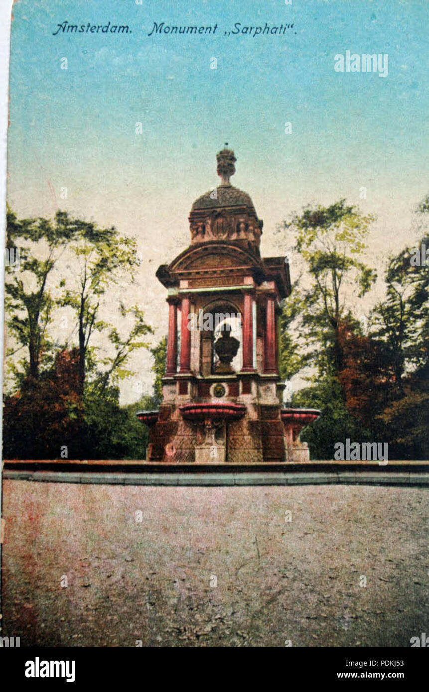 292 Sarphatipark ansichtkaart kleur Stock Photo - Alamy